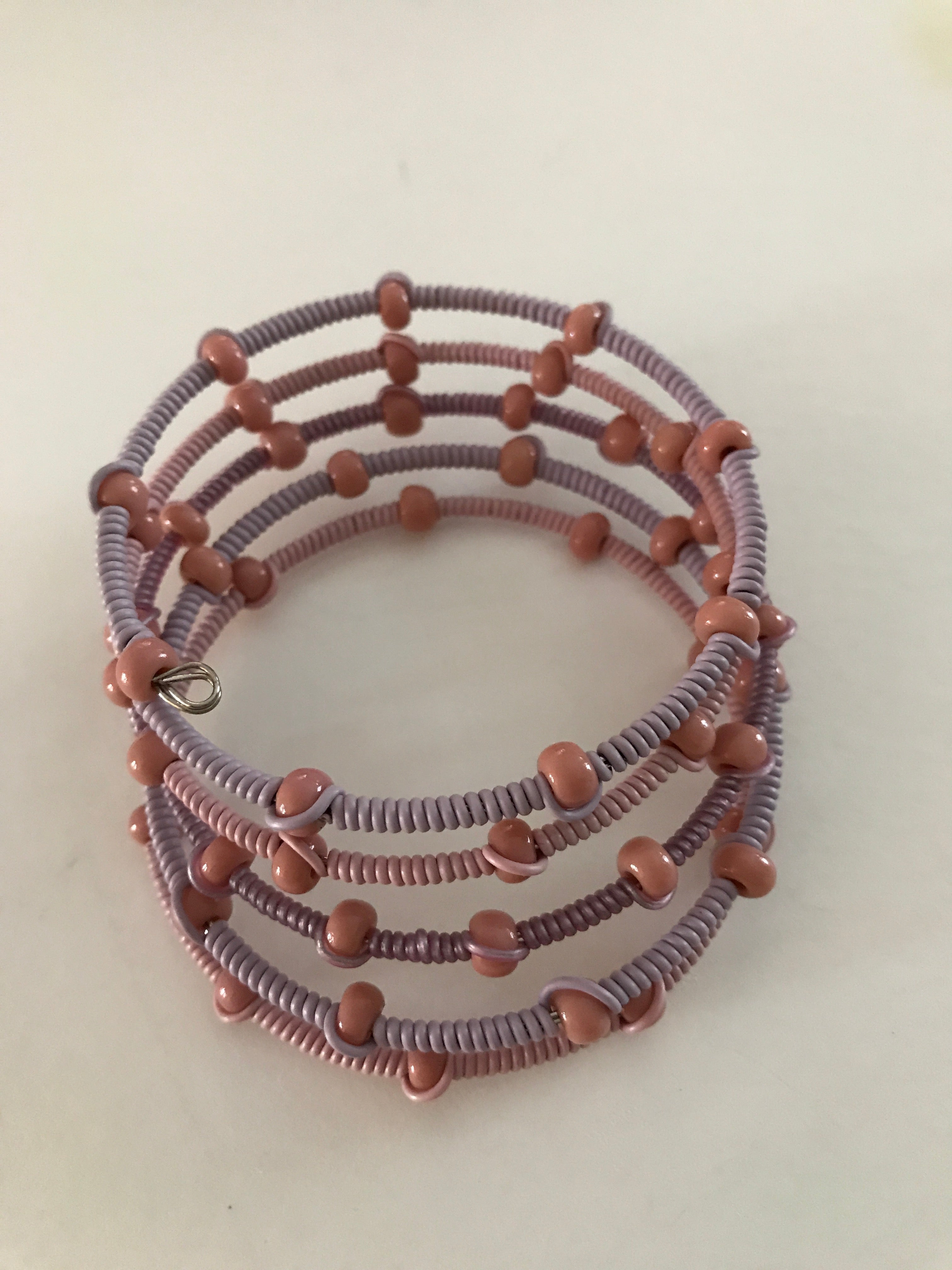Bracelet - Telephone Wire, Beaded Spiral – LivAfrika