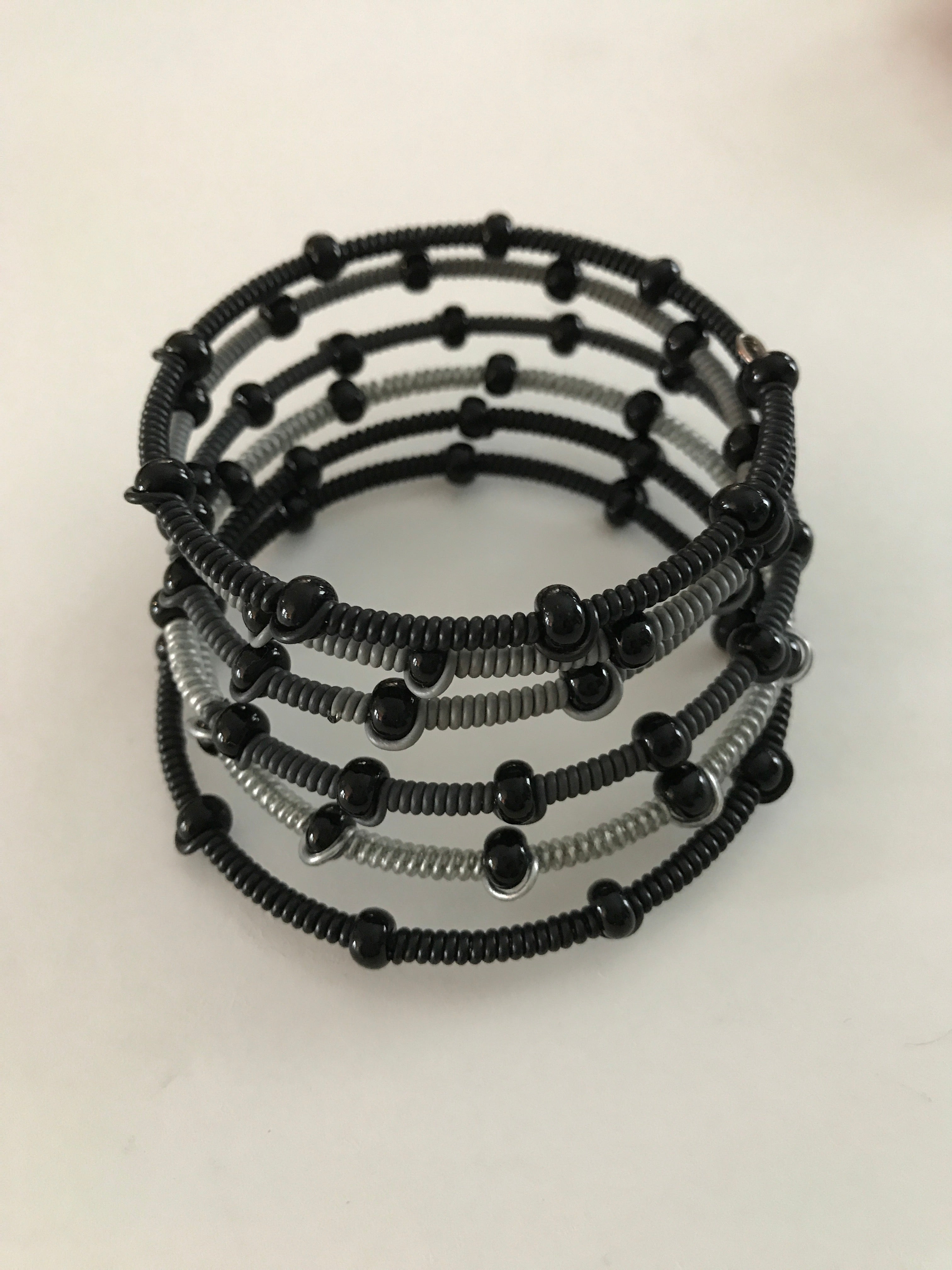Bracelet - Telephone Wire, Beaded Spiral – LivAfrika